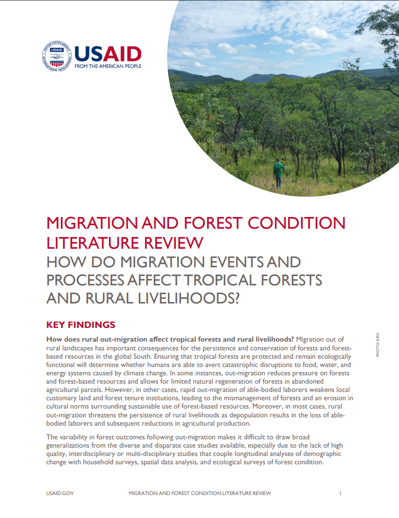 Migration and Forest Condition Literature Review - Tenure Security ...