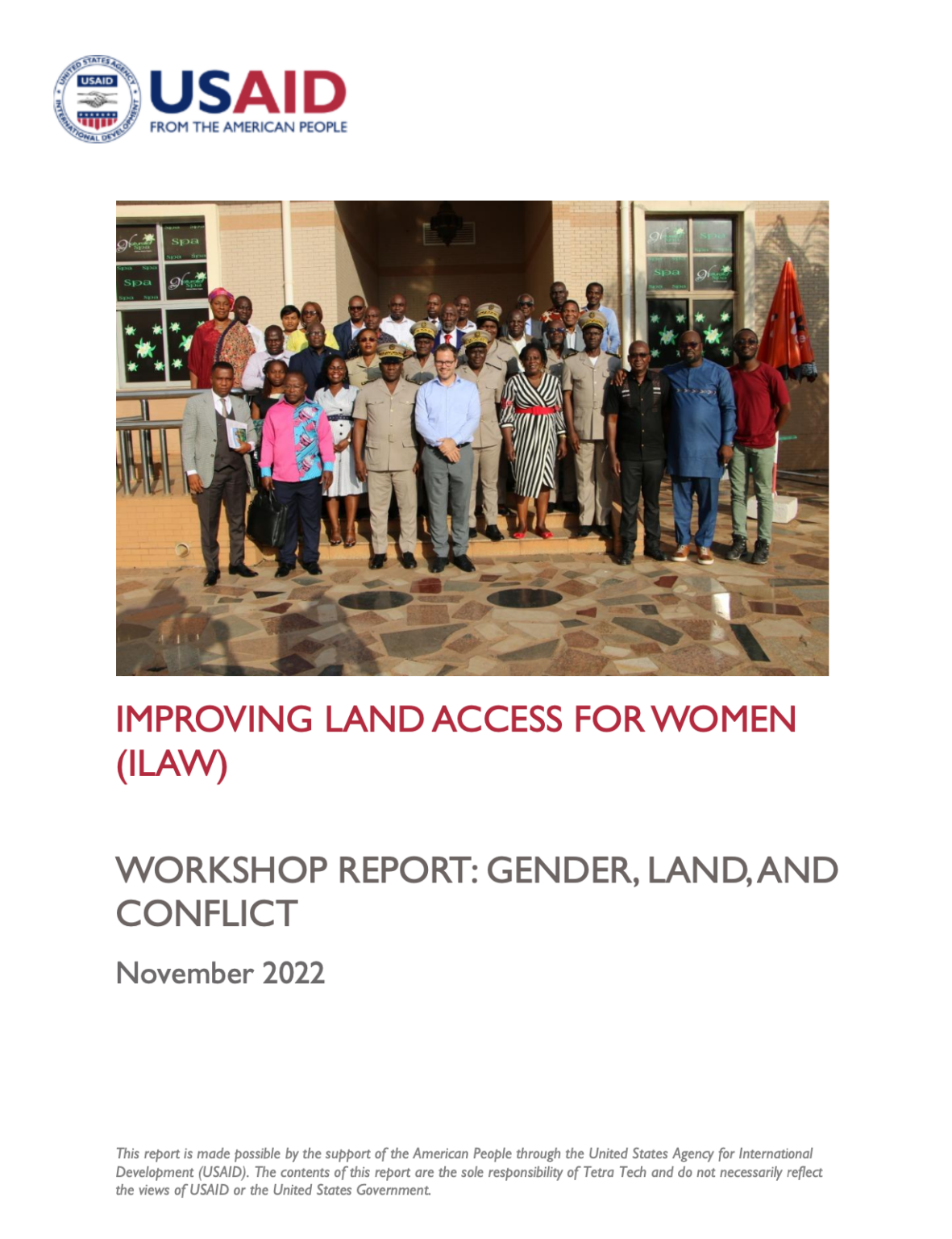 Workshop Report: Gender, Land, and Conflict (November 2022) - Tenure ...